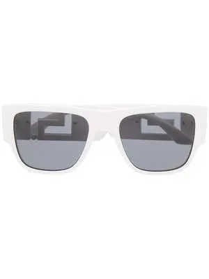 Versace Greca Square-frame Sunglasses - White