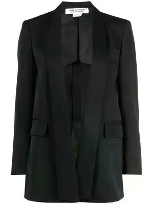 Comme Des Garçons Open-front Wool Blazer