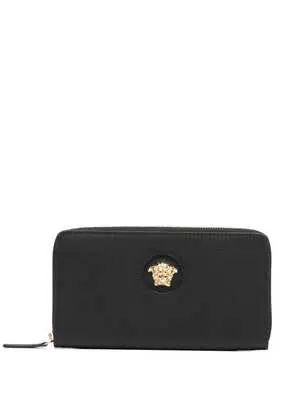Versace La Medusa Leather Wallet - Black