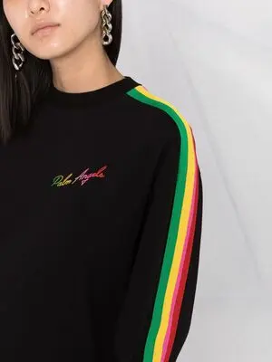 Palm Angels Asymmetric Long-sleeve Dress