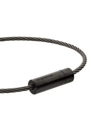 Le Gramme Le 5g Brushed Ceramic Cable Bracelet - Black