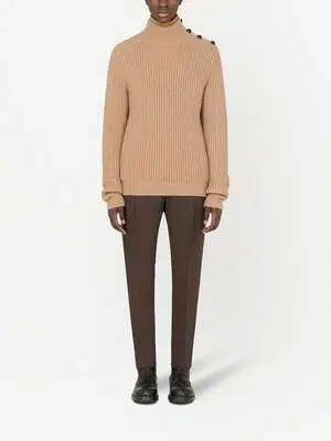 Dolce & Gabbana Rollneck Camel Hair Jumper
