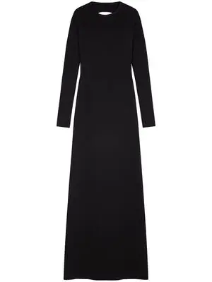 Givenchy Cut-out Long-sleeve Maxi Dress - Black