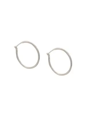 Werkstatt:München Silver Hoop Earrings - Metallic