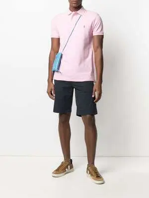 Polo Ralph Lauren Embroidered-logo Short-sleeved Polo Shirt - Pink