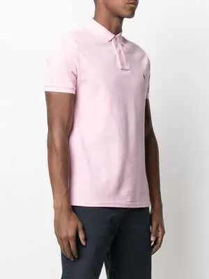 Polo Ralph Lauren Embroidered-logo Short-sleeved Polo Shirt - Pink
