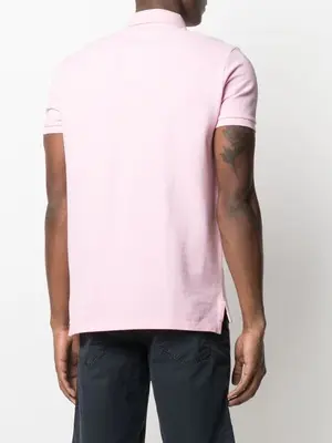 Polo Ralph Lauren Embroidered-logo Short-sleeved Polo Shirt - Pink