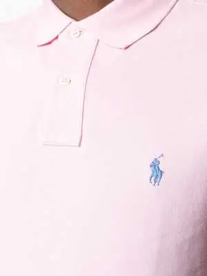 Polo Ralph Lauren Embroidered-logo Short-sleeved Polo Shirt - Pink