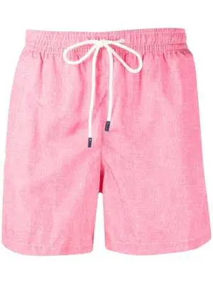 Fedeli Logo-patch Swim Shorts - Pink