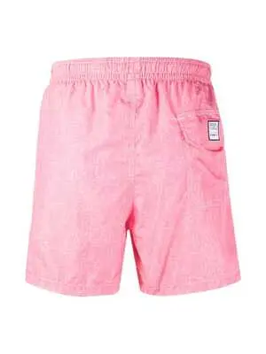 Fedeli Logo Patch Swim Shorts - Pink