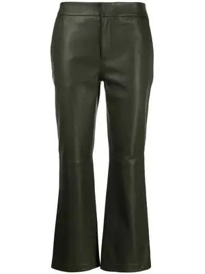 Red Valentino Cropped Leather Trousers