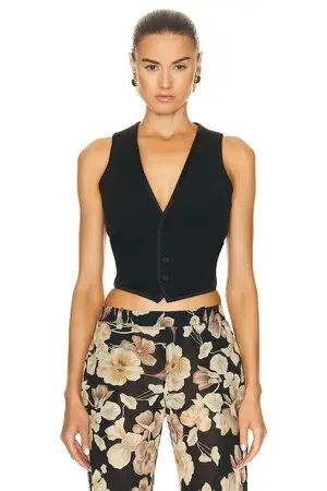 Saint Laurent Button Detailed Vests For Women