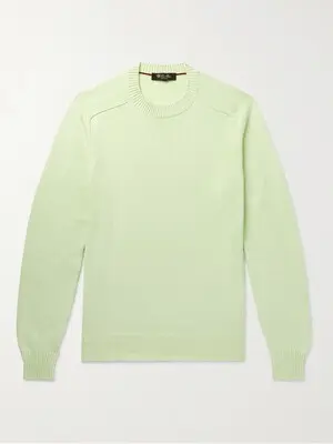 Loro Piana Cotton And Silk-blend Sweater - Green
