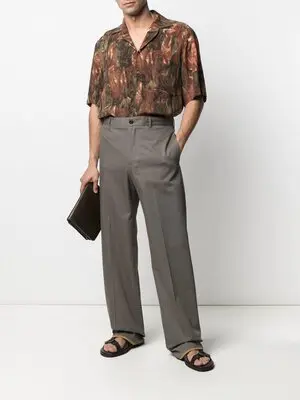 FERRAGAMO Straight-leg Tailored Trousers - Brown