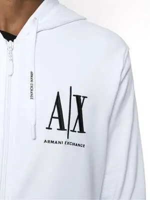 Armani Exchange Logo-embroidered Drawstring Hoodie