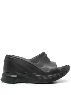 Givenchy Marshmallow 115mm Wedge Sandals - Black
