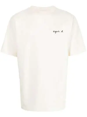 AGNÈS B. Embroidered Logo Print T-shirt