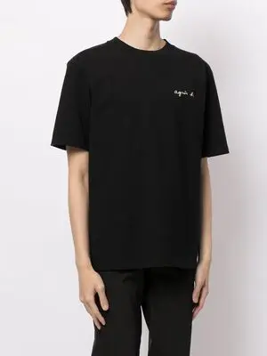 AGNÈS B. Logo-embroidered Cotton T-shirt