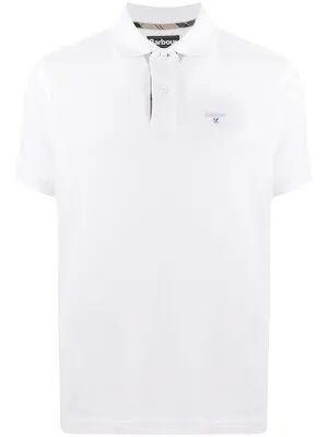 Barbour Logo Embroidered Polo Shirt - White
