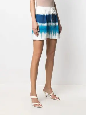 Alberta Ferretti Tie-dye Track Shorts - Blue