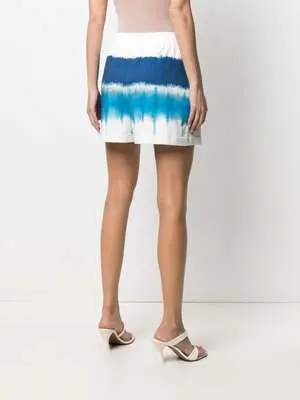 Alberta Ferretti Tie-dye Track Shorts - Blue