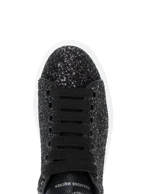 Alexander McQueen Oversized Glitter Lace-up Sneakers