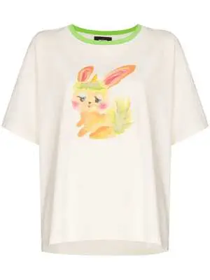 We11Done Bunny Graphic T-shirt - Neutrals