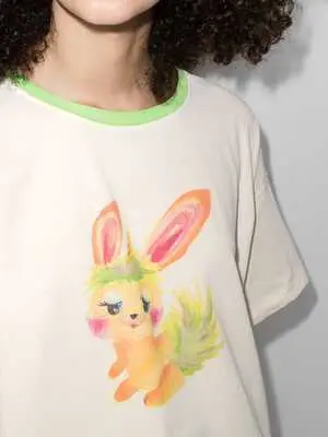We11Done Bunny Graphic T-shirt - Neutrals