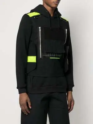SANKUANZ Layered Hoodie With Reflective Details