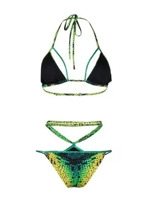 NOIRE SWIMWEAR Snake-print Isla Bikini