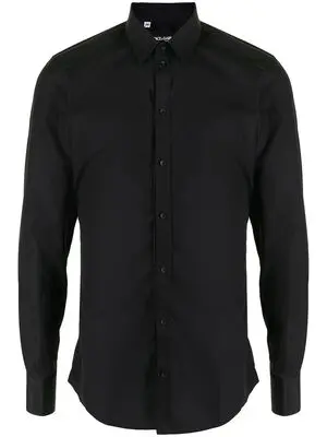 Dolce & Gabbana Button-down Poplin Shirt - Black