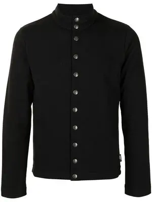 AGNES B. Nacre Snap-button Cotton Cardigan