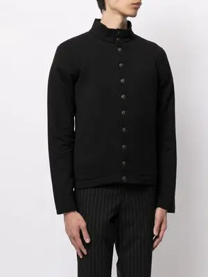 AGNES B. Nacre Snap-button Cotton Cardigan