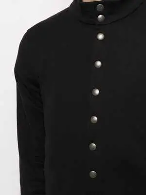 AGNES B. Nacre Snap-button Cotton Cardigan