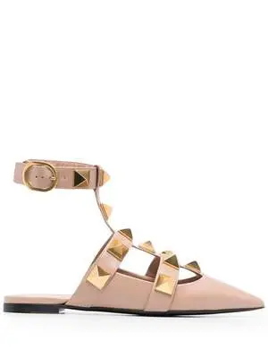 Valentino Garavani Roman Stud Ballerina Flats - Neutrals