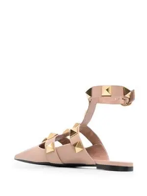 Valentino Garavani Roman Stud Ballerina Flats - Neutrals