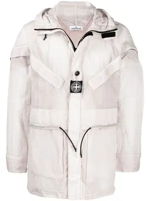 Stone Island Hooded Lightweight Jacket - Pink