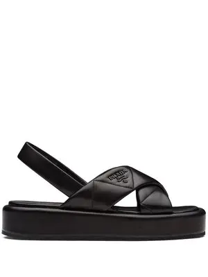 Prada Quilted Flatform Sandals