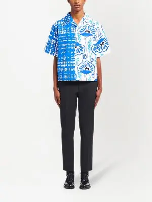 Prada Floral-print Shirt - Blue