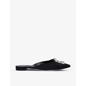 Manolo Blahnik Maysale Jewel Velvet Mules
