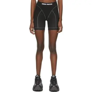 Heron Preston Heron Preston Black Logo Print Running Shorts - Black
