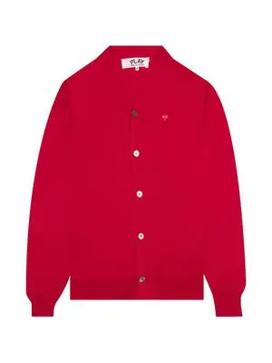 Play Comme Des Garcon Heart-detail Cardigan - Red