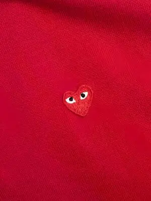 Play Comme Des Garcon Heart-detail Cardigan - Red