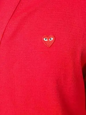 Play Comme Des Garcon Heart-detail Cardigan - Red