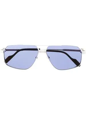 CARTIER C De Navigator-frame Sunglasses - Silver