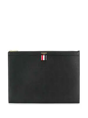 Thom Browne Grosgrain Ribbon-trim Pouch - Black