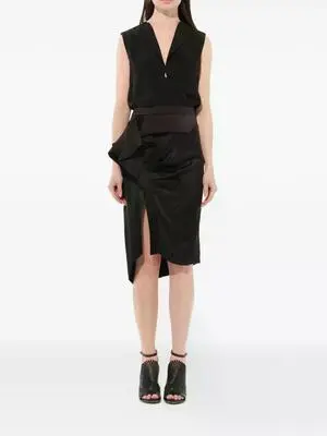 Givenchy Asymmetric Draped Midi Skirt