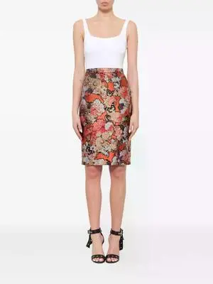 Givenchy Floral Jacquard Short Skirt