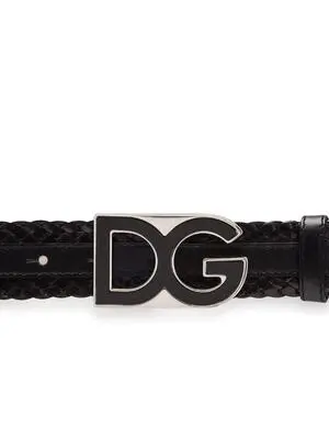 Dolce & Gabbana Dg Buckle Woven Belt
