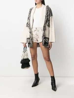 Alanui Fringed Denim Shorts